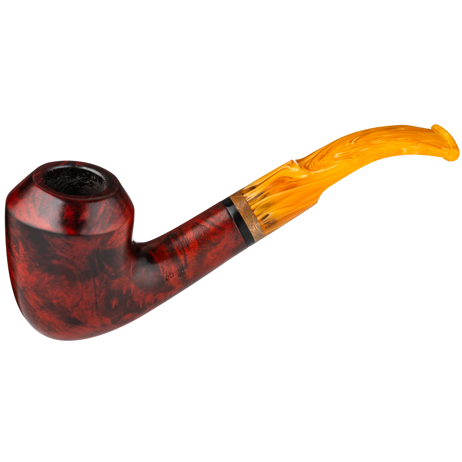 Angelo Pfeife rotbraun, gebogen