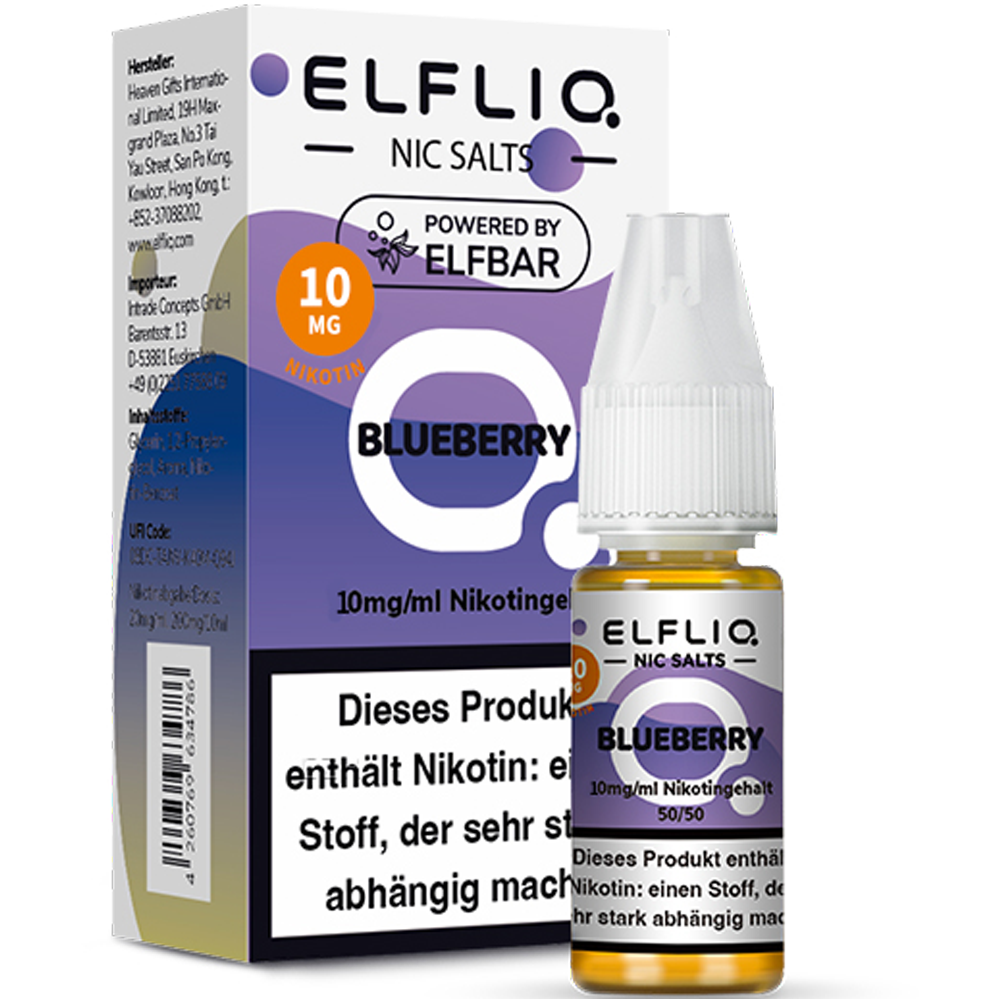 Liquids - ELFBAR ELFLIQ Nikotinsalz Liquid Blueberry 10ml