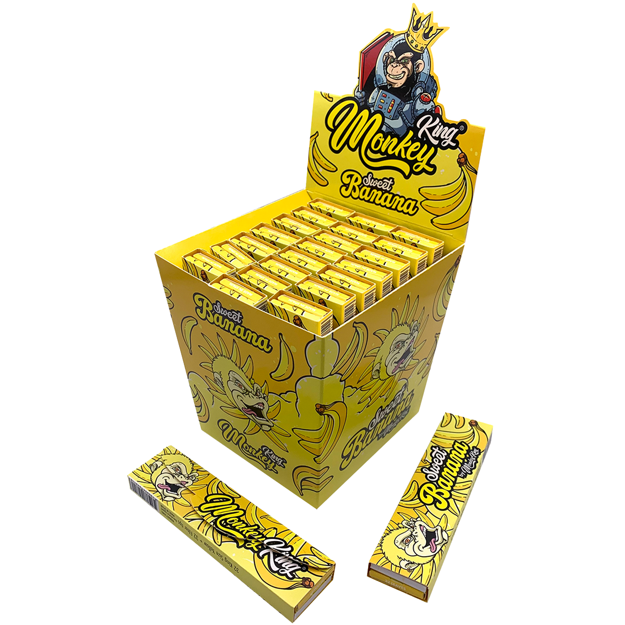 Wraps - Monkey King KS Slim Smell Pack Banana +Tips 14gr 32 Blatt