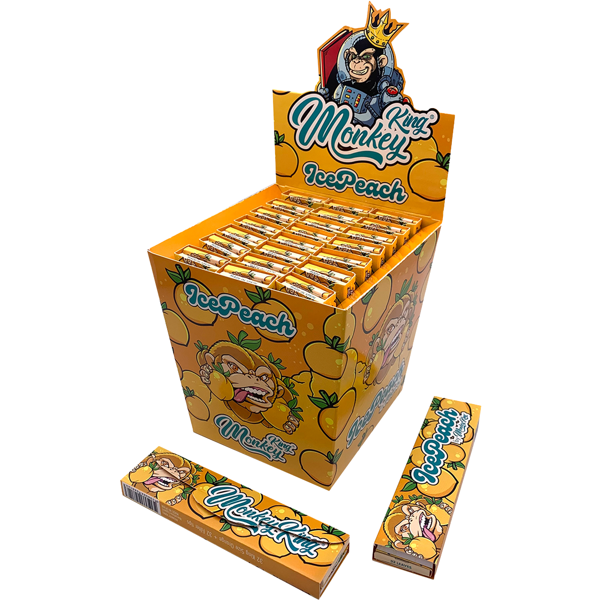 Headshop Zubehör - Monkey King King Size Slim Smell Pack Peach
